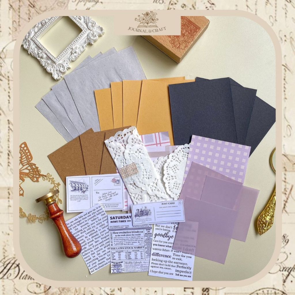 Jual 40pcs Journal Kit Journaling Kit Vintage Journaling Vintage ...