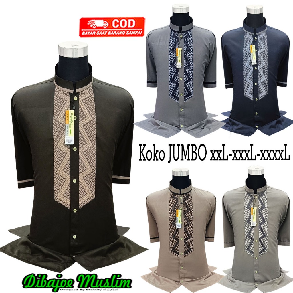 Jual Baju Koko JUMBO xxL-xxxL-xxxxL Koko JUMBO Eternity Koko Bordir ...