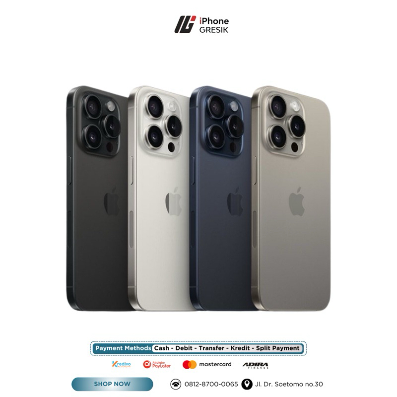 Jual iPhone 15 Pro 128/256GB Second Original Fullset Like New | Shopee ...