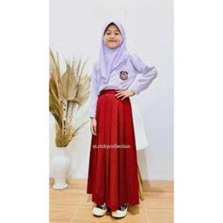 Jual ROK PANJANG SEKOLAH SD PEREMPUAN | SERAGAM SEKOLAH SD MI | ROK PANJANG REMPEL LIPIT MERAH ...