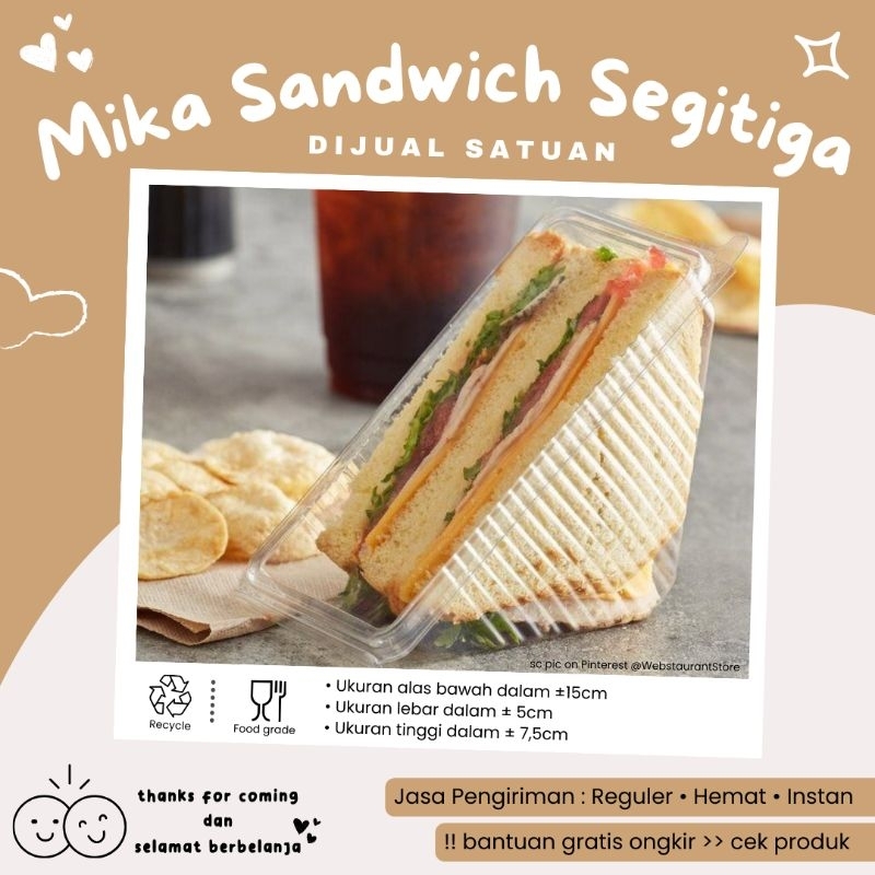 Jual Mika Sandwich Segitiga | Mika Tray Roti Tawar | Mika Segitiga ...