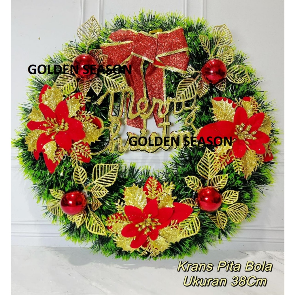 Jual KRANS HIAS PREMIUM LENGKAP dengan AKSESORIS NATAL MEWAH untuk GANTUNGAN PINTU dan lainnya ...