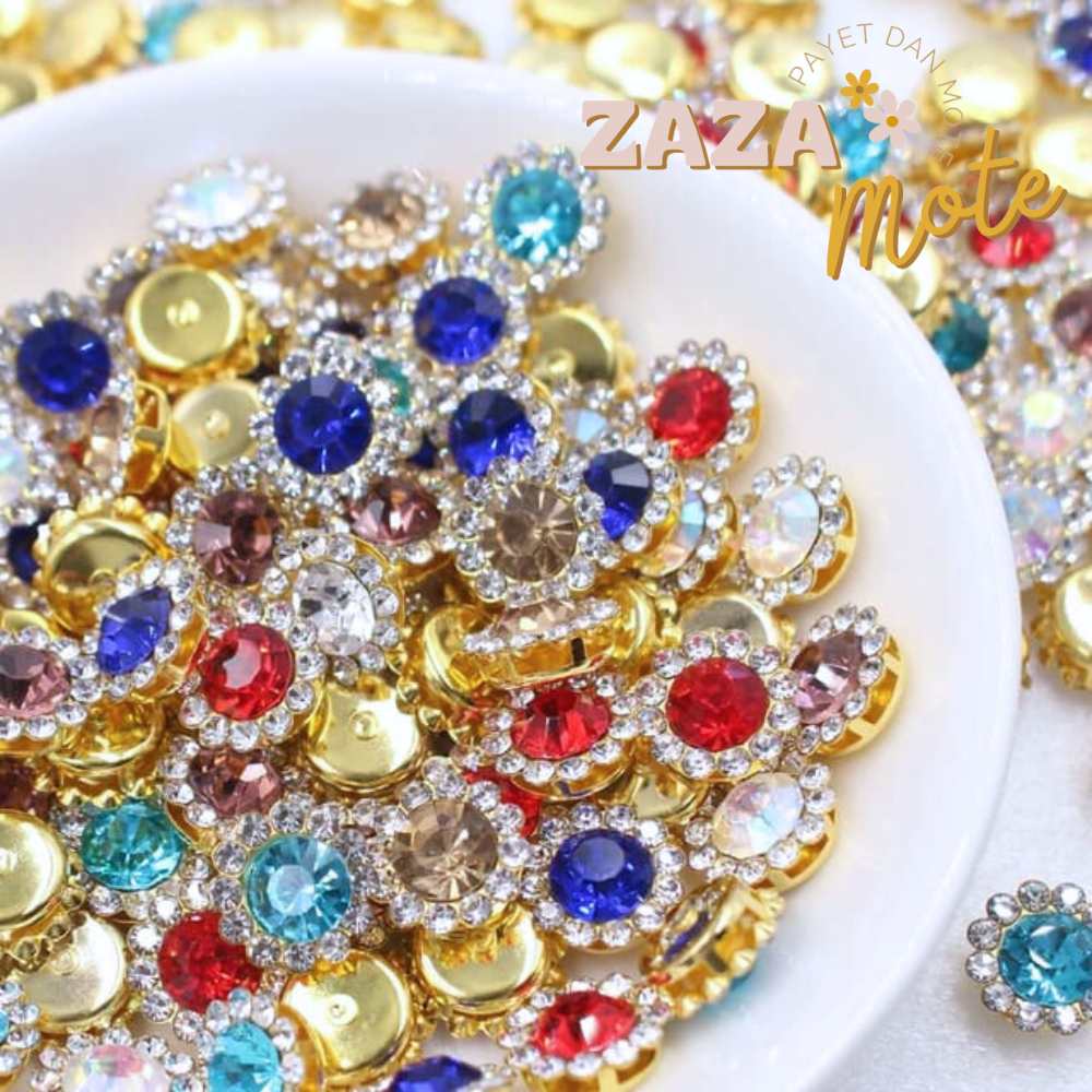 Jual Manik Payet Cangkang Model Matahari Gold Silver Permata Diamon ...