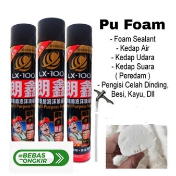 Jual PU Sealant Foam Spray 750ml / PU FOAM / LEM BOTOL SERBAGUNA / PU Busa Foam Sealant ...