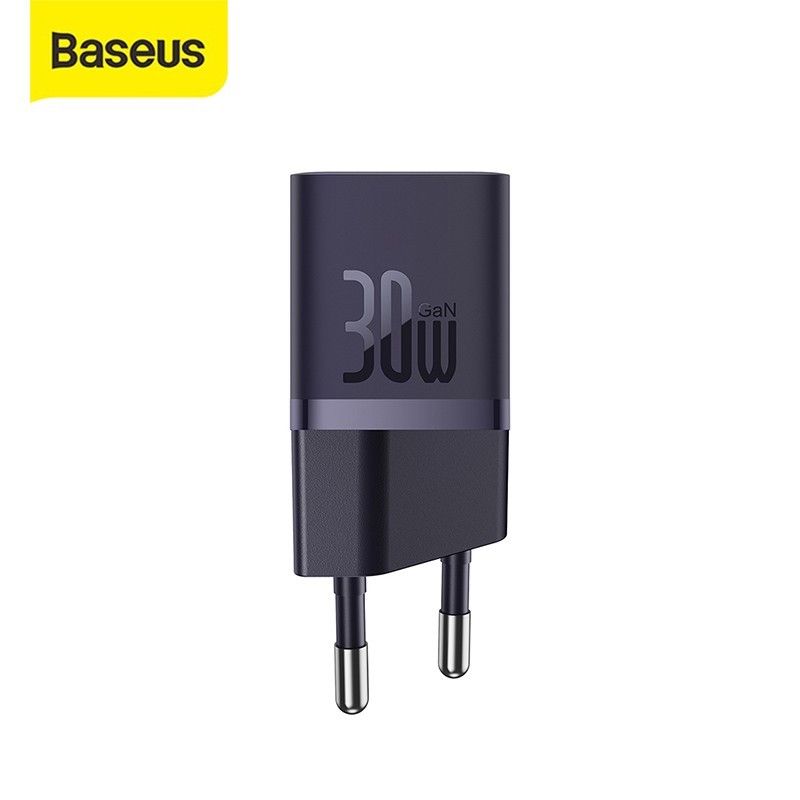 Jual KEPALA CHARGER BASEUS GAN5 FAST CHARGER MINI 1C 30W EU - Ungu ...