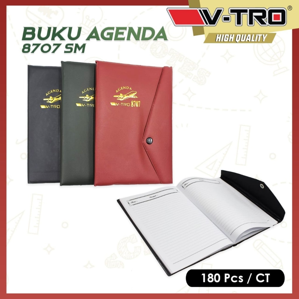 Jual [1 Pcs] Notebook Catatan Kerja 100 Lembar Vtro 8707 /Buku Agenda ...