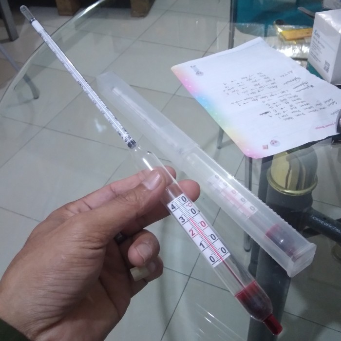 Jual Density General Hydrometer With Thermometer Solar 0.800-0.900 Alat ...