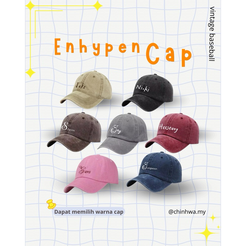 Jual ENHYPEN CAP VINTAGE [PRE ORDER] | Shopee Indonesia