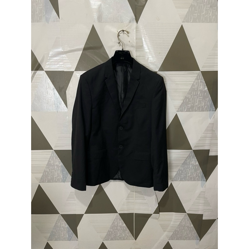 Jual H&M blazer black jas formal eur 44 s | Shopee Indonesia
