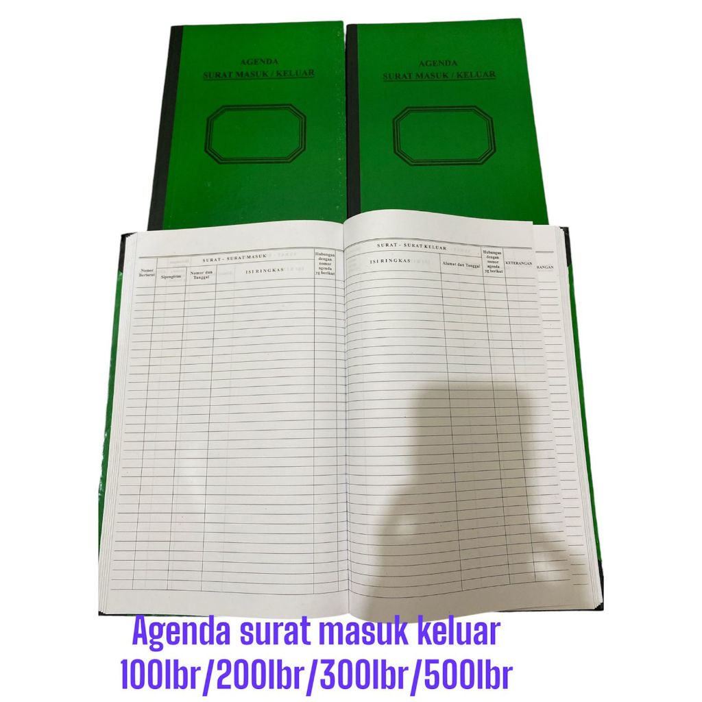 Jual [1 Pcs] Buku Agenda Surat Masuk Keluar 300 500 Lembar | Shopee Indonesia