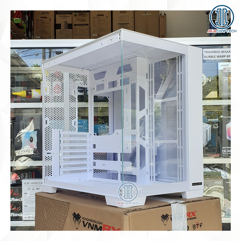 Jual Case PC Gaming Venomrx Daemon Continental S9 ATX BTF White Black ...