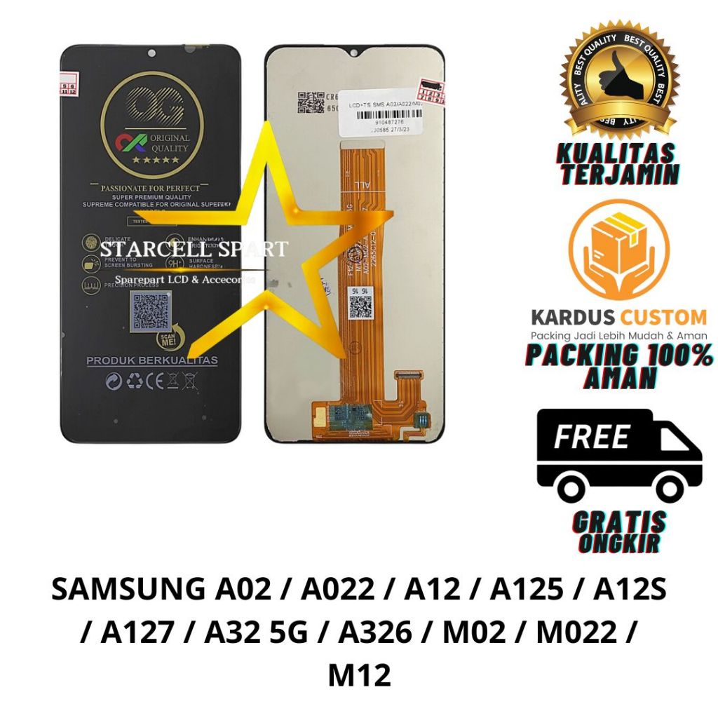 Jual LCD + TOUCHSCREEN SAMSUNG A02 / A022 / A12 / A125 / A12S / A127 / A32 5G / A326 / M02 ...
