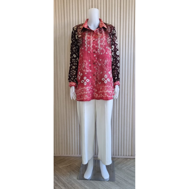 Jual Kemeja Jumputan Motif Titik Tujuh Gambo | Shopee Indonesia