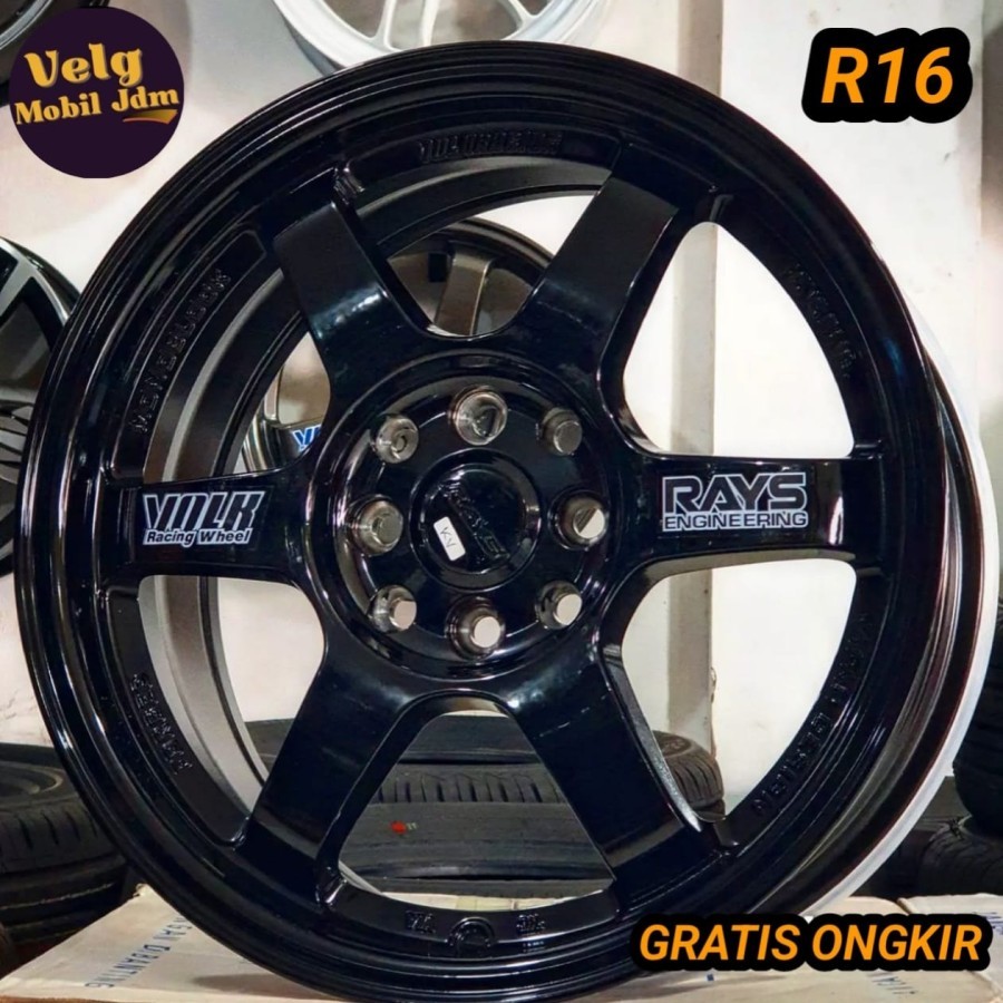 Jual velg racing r16 TE37 LEBAR 7 ET 40 velg mobil ring 16 kijang lgx jazz avanza raize veloz ...