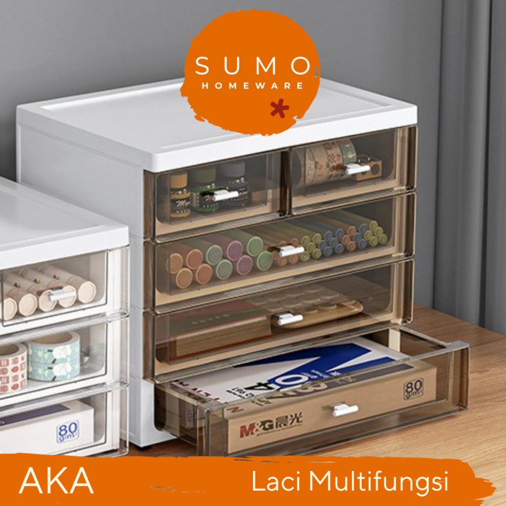 Jual SUMO - AKA Buku Majalah Transparan Rak TIngkat Laci Drawer Premium ...