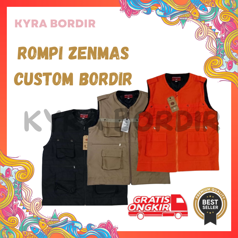 Jual ROMPI ZENMAS CUSTOM BORDIR - BISA SATUAN/LUSINAN | Shopee Indonesia