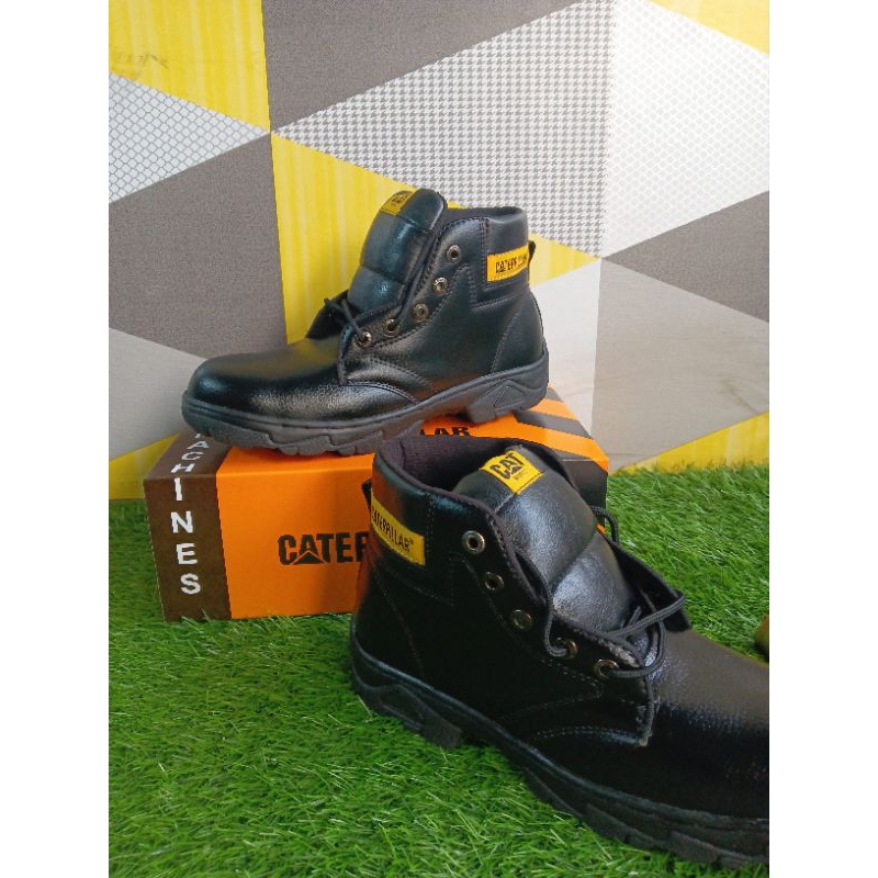 Jual sepatu boot pria ujung besi safety boots kerja lapangan proyek ...