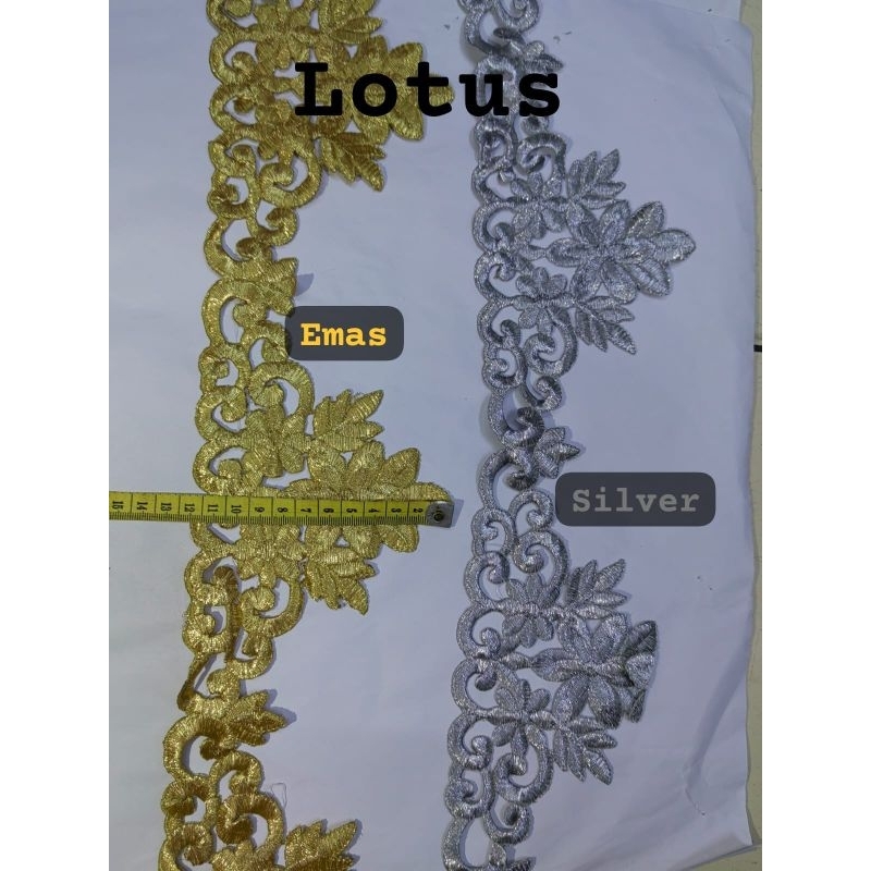 Jual Renda Aplikasi Motif Bunga Gunung Besar | Shopee Indonesia