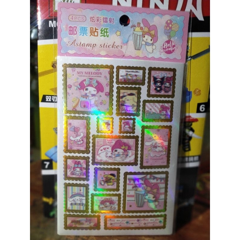 Jual Stiker perangko \ stiker hologram \ stiker kotak lucu \ stiker ...