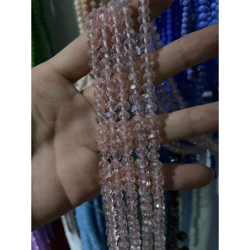 Jual manik crystal CEKO BAKPAO Pink bening AB 2mm 4mm 6mm 8mm | Shopee Indonesia