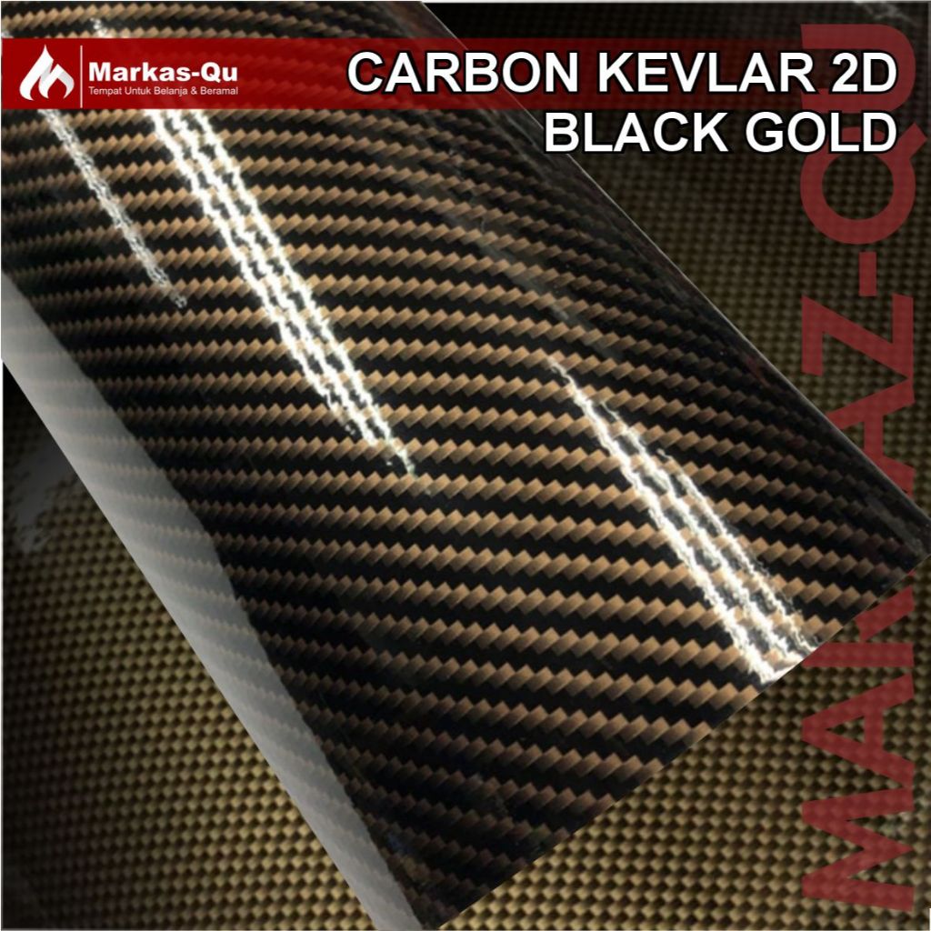 Jual Sticker Skotlet Carbon 2D Gold Glossy (per 10cm) | Shopee Indonesia