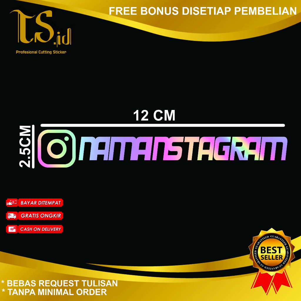 Jual Sticker Hologram Custom Bisa Request Sticker Nama | Shopee Indonesia