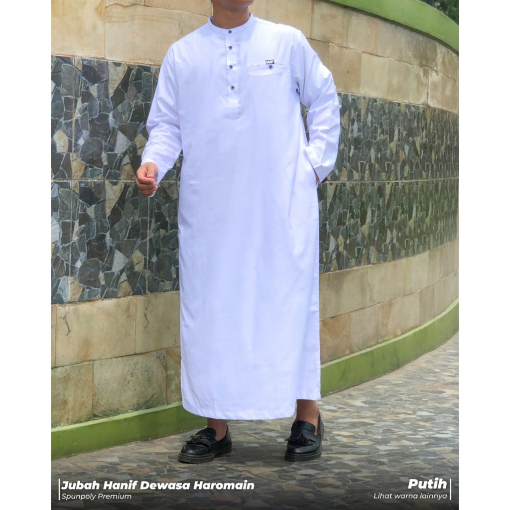 Jual Baju Gamis Pria Jubah ikhwan Cowok Laki Laki Dewasa Hanif Lengan ...