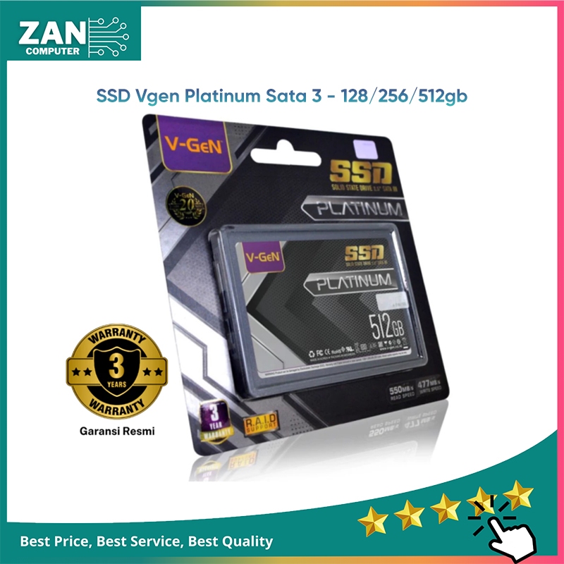 Jual [Gratis Kabel Sata] SSD V-Gen 128GB - Sata 3 VGen 128 GB Platinum ...
