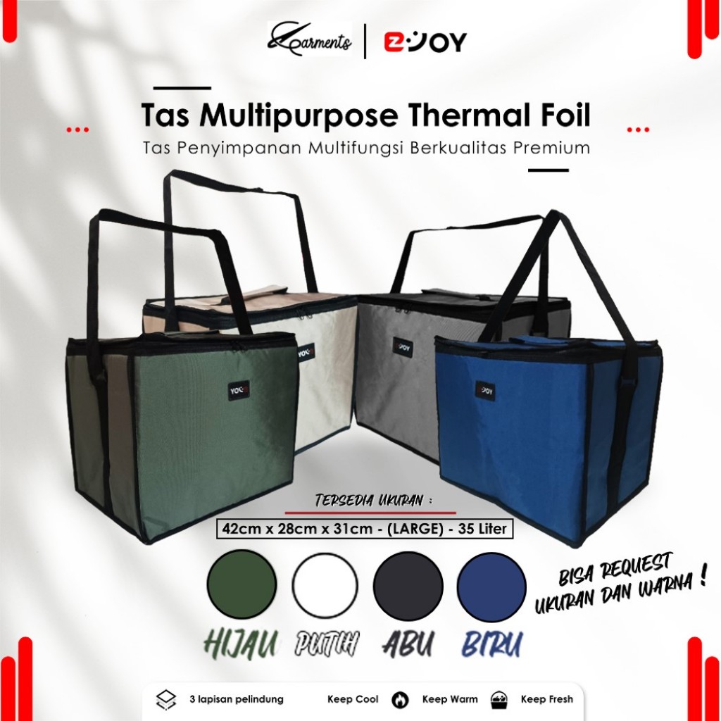 Jual Tas Termal Pendingin Es dan Minuman 40cm x 28cm x 30cm / Tas ...