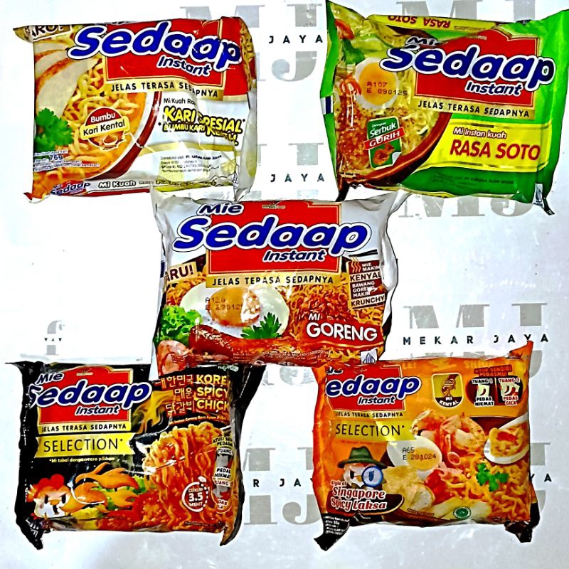Jual Mie Sedap sedaap Goreng Kuah All Varian Mie Instan Murah | Shopee ...
