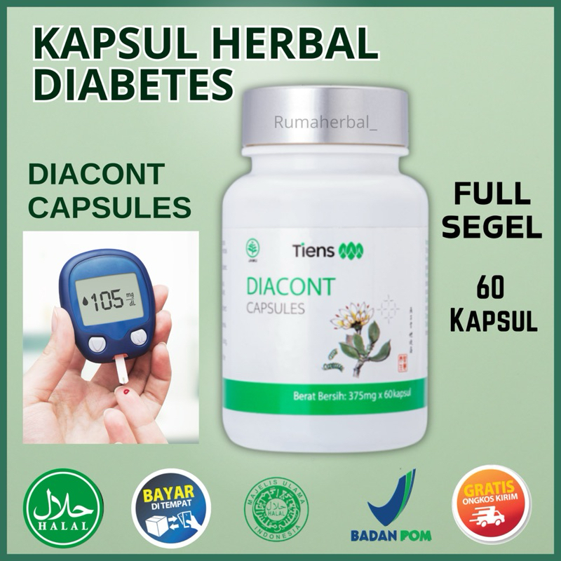 Jual Tiens Diacont Capsule Tiens | Suplemen Obat Diabetes Basah Kering ...