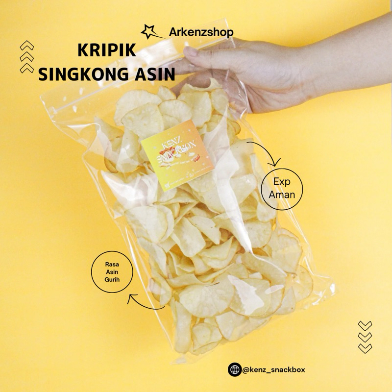 Jual Keripik Singkong Original Kripik Singkong Ori Gurih Asin - 250 gr ...