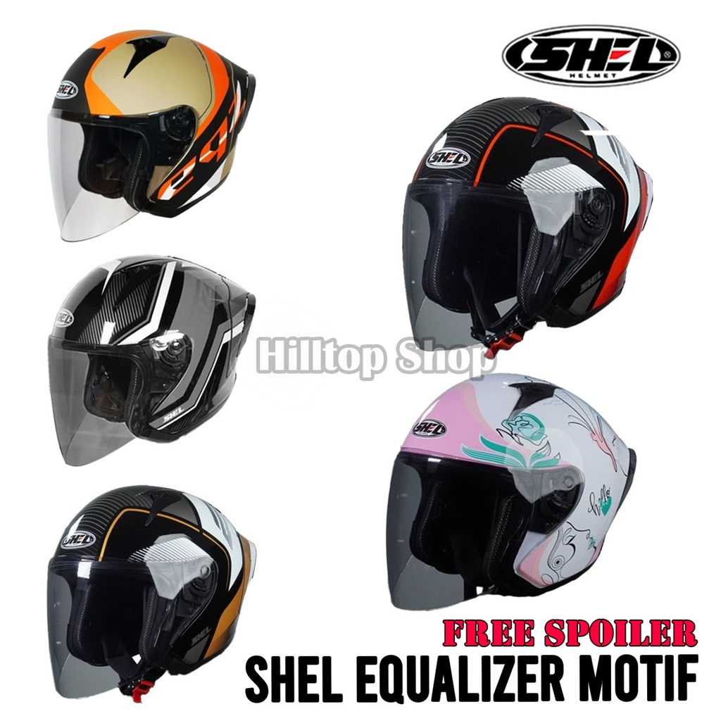 Jual Helm SHEL Equalizer Motif Half Face Helmet | Shopee Indonesia