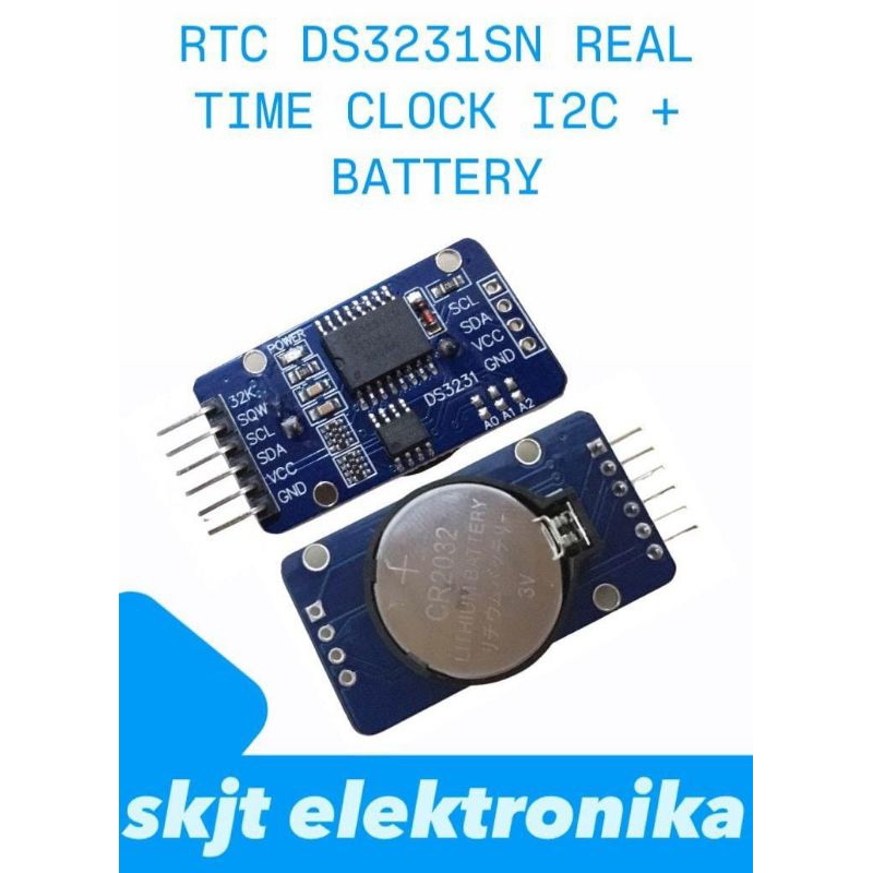 Jual RTC DS3231SN REAL TIME CLOCKI2C + BATTERY | Shopee Indonesia