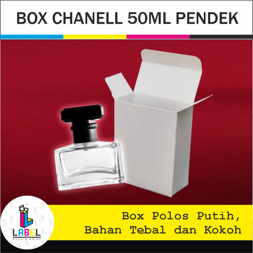 Jual Dus Kemasan / Box parfum Chanell 50ml Pendek POLOS - Harga Grosir ...
