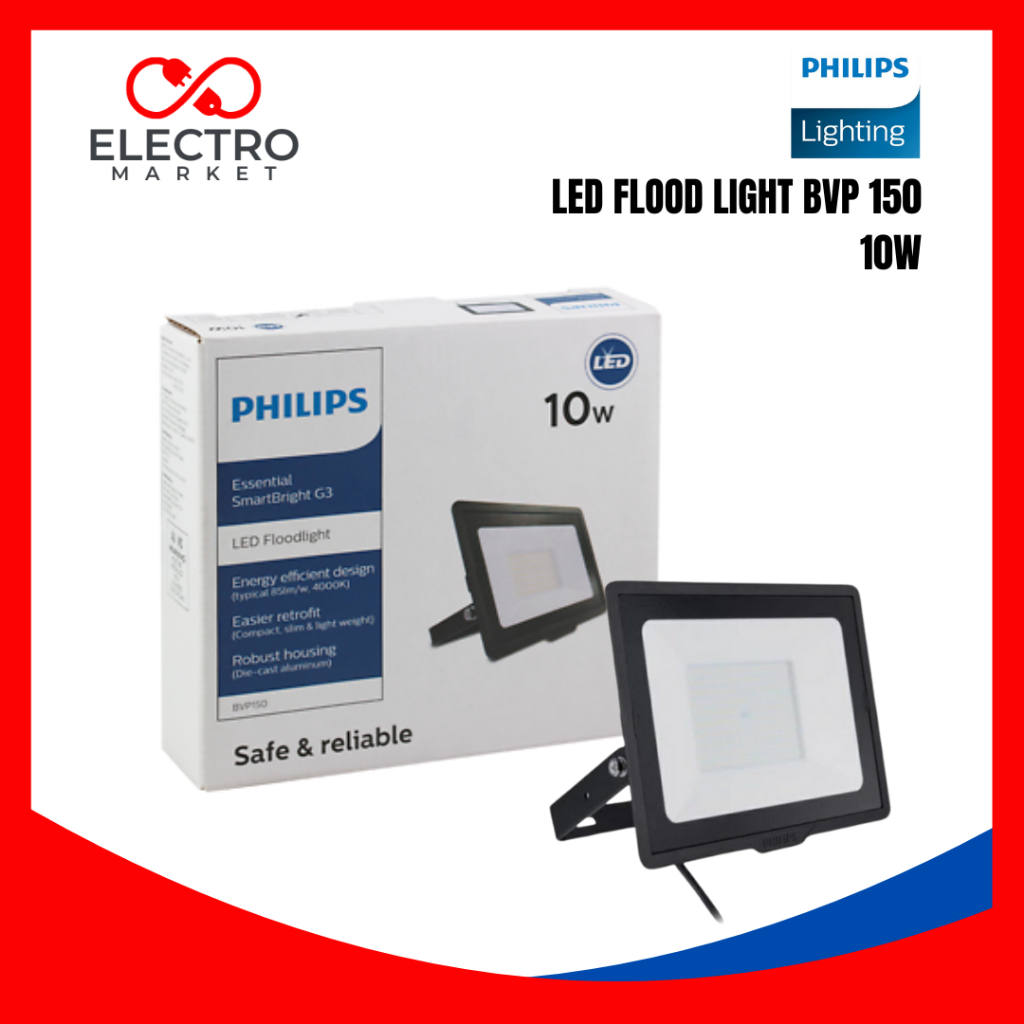 Jual PHILIPS Flood Light LED BVP150 LED8/CW 10W 10 W 10Watt 10 Watt | Shopee Indonesia