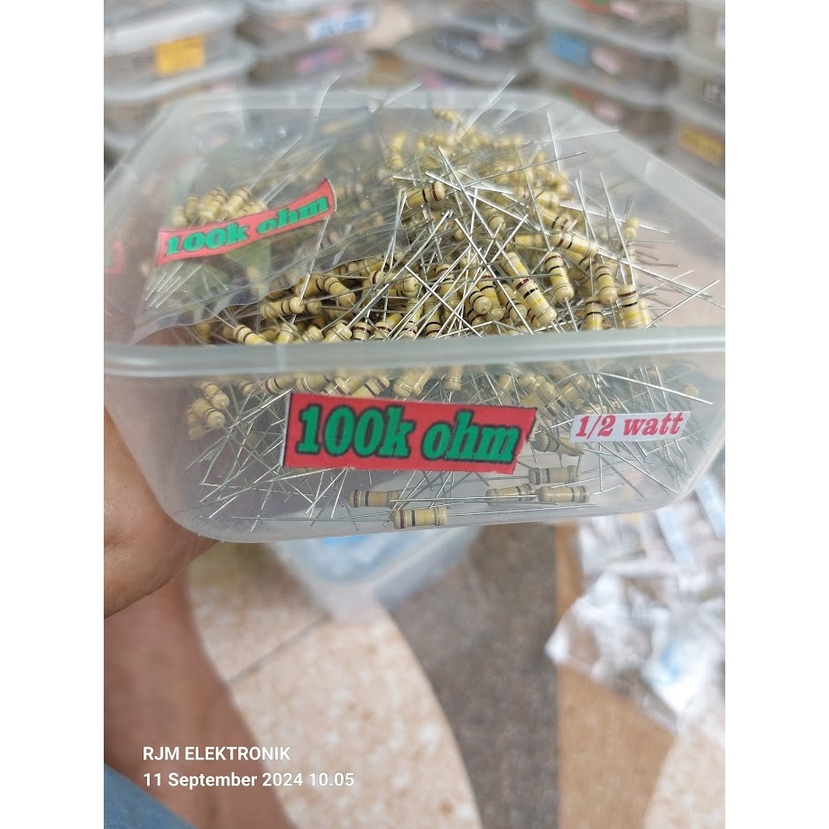 Jual 10 pcs resistor 1/2 watt 100k | Shopee Indonesia