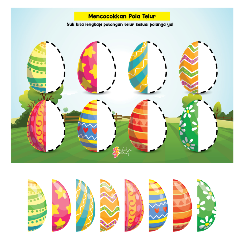 Jual Worksheet Belajar Anak/Pattern Telur/Mengenal Belajar Pattern ...