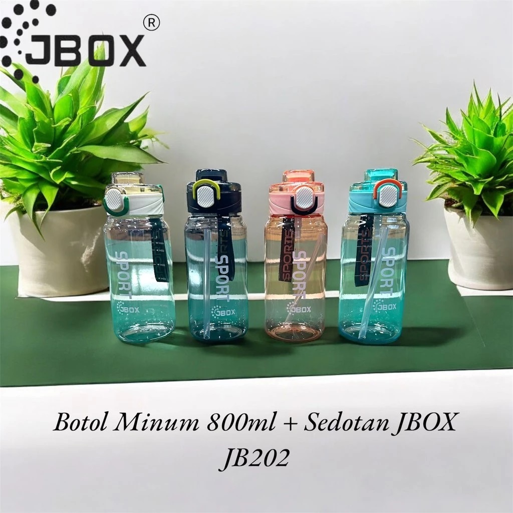 Jual JBOX JB202 Botol Minum Sedotan + Tali Gantungan Kapasitas 800ML | Shopee Indonesia