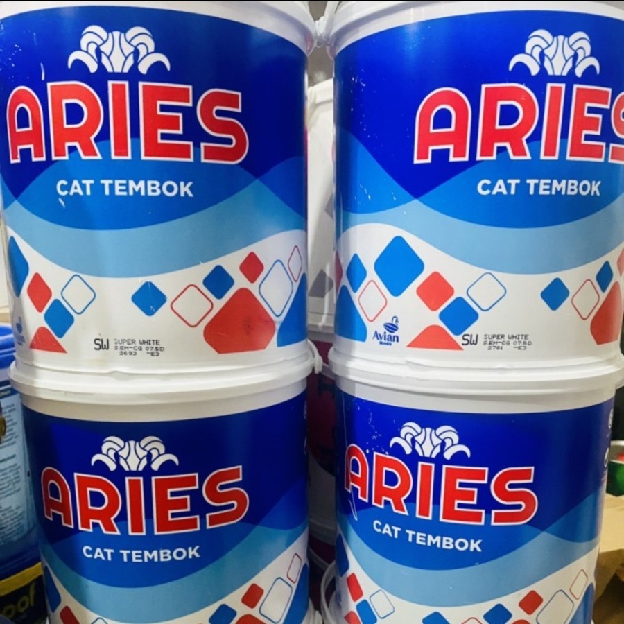 Jual WARNA LENGKAP CAT TEMBOK ARIES AVIAN 20 KG / CAT DINDING 1 PAIL | Shopee Indonesia