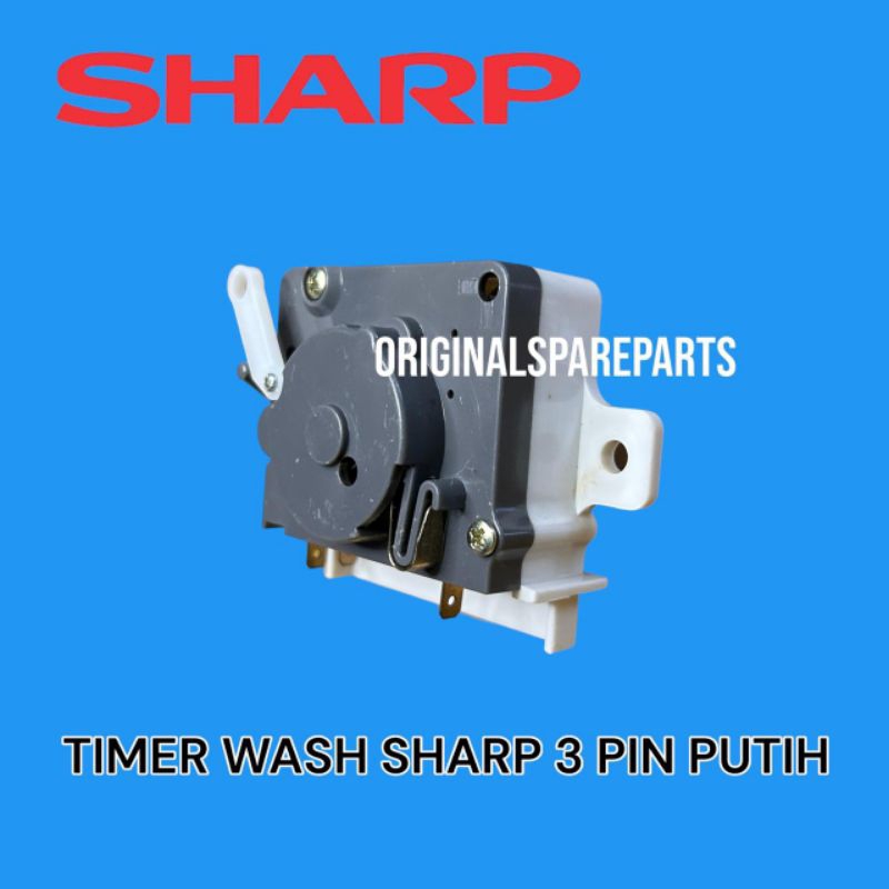 Jual TIMER WASH SHARP 3 PIN PUTIH / TIMER MESIN CUCI SHARP 3 PIN PUTIH ...