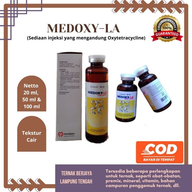 Jual MEDOXY-LA 50 ml - obat CRD, mastitis, radang sendi, dll pada ...