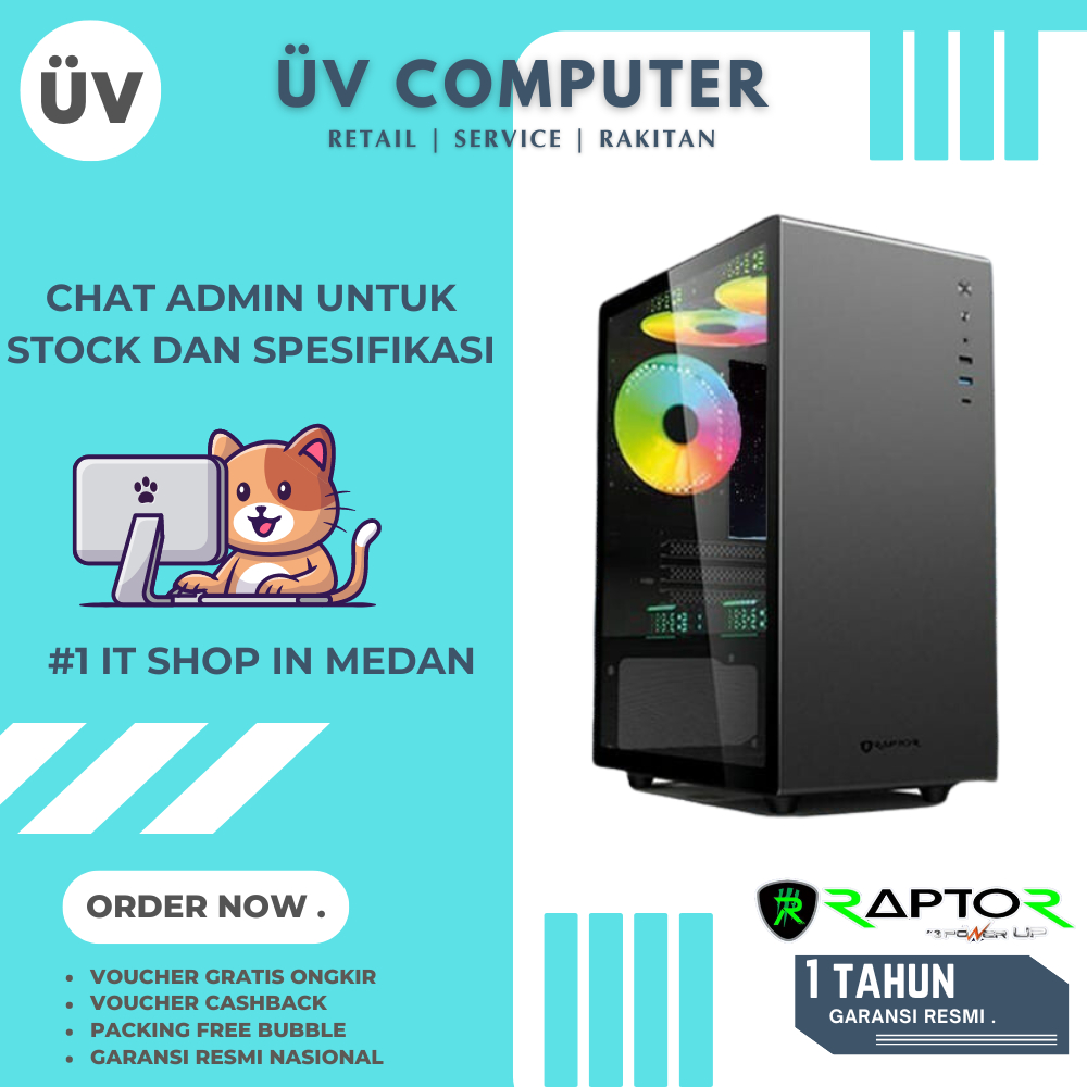 Jual Casing PC Komputer Gaming 3PowerUp PowerUp Raptor Dynamic | Mid ...