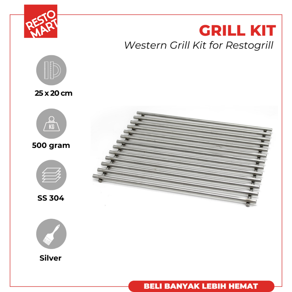 Jual Western Grill Kit / Panggangan Daging BBQ RESTOGRILL Stainless ...