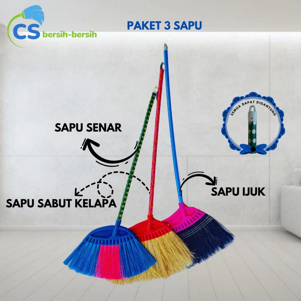 Jual PAKET 3 SAPU(SAPU IJUK , SAPU SABUT KELAPA, SAPU SENAR) | Shopee ...