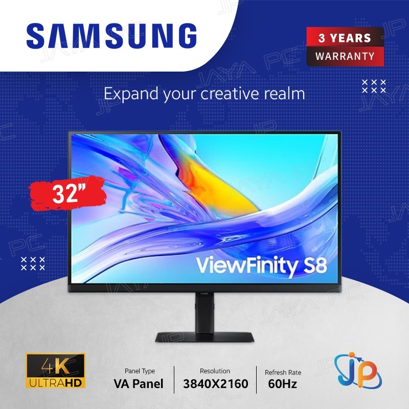 Jual Monitor Samsung LED ViewFinity S8 S32D804 - 4K UHD 32" Inch | Shopee Indonesia