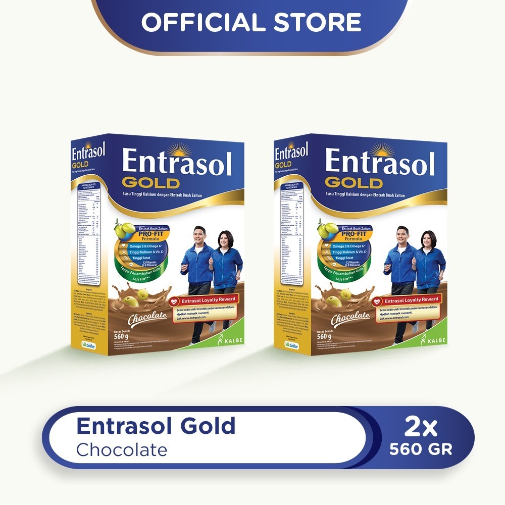 Jual Entrasol Twinpack Gold Chocolate 560g | Shopee Indonesia
