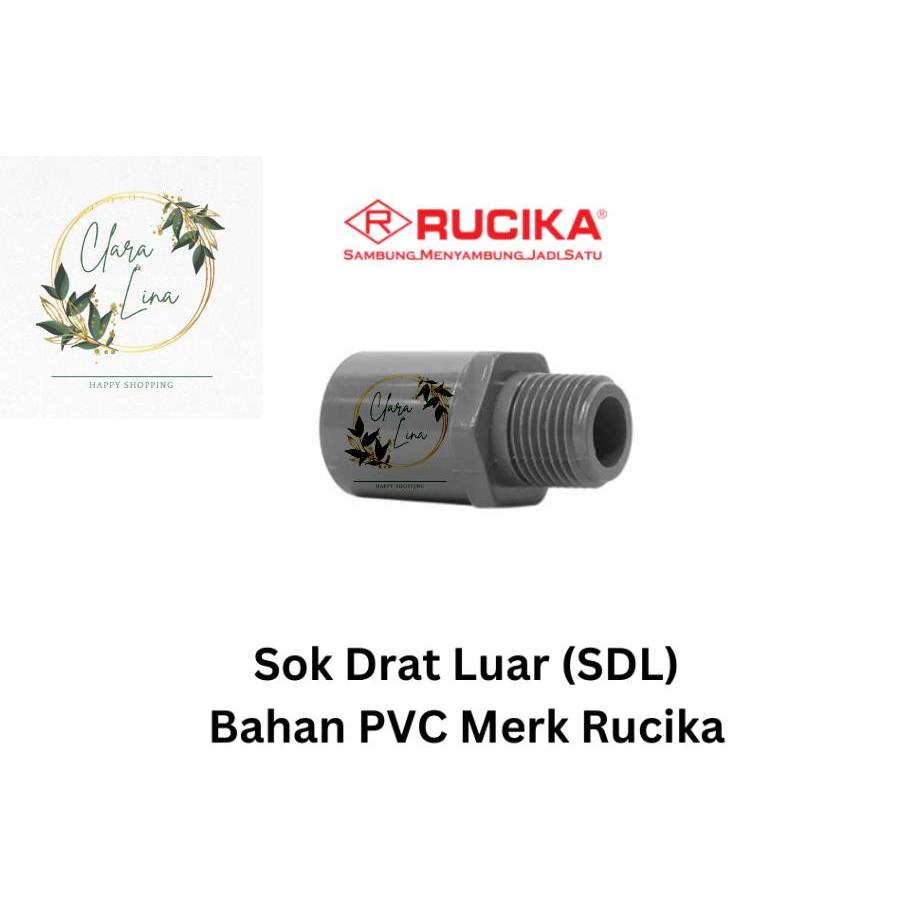 Jual Sok Drat Luar (SDL) PVC Rucika 3/4" X 1/2" (HP) | Shopee Indonesia