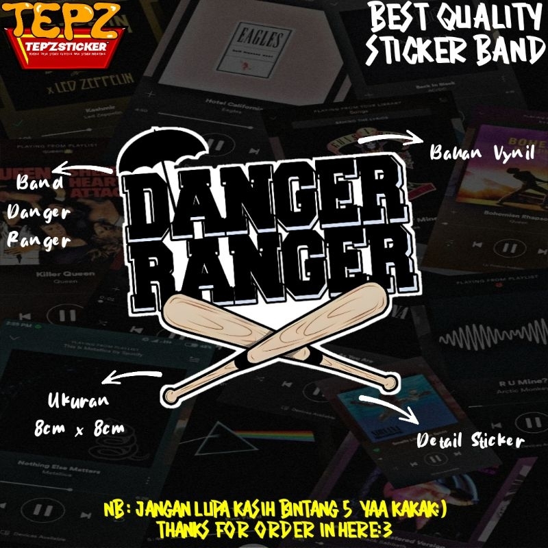 Jual STIKER STICKER (BAND DANGER BANGER) STIKER BAND|STIKER METAL ...