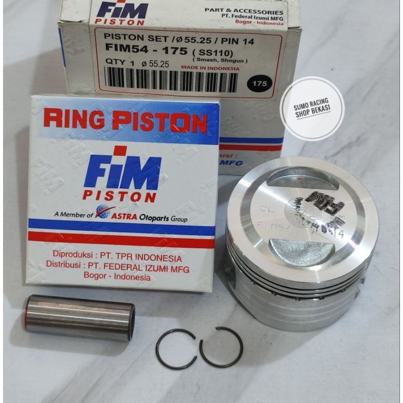 Jual PISTON SEHER FIM SMASH SHOGUN 53,5 54,5 54,75 55,25 55 55,50 PIN ...